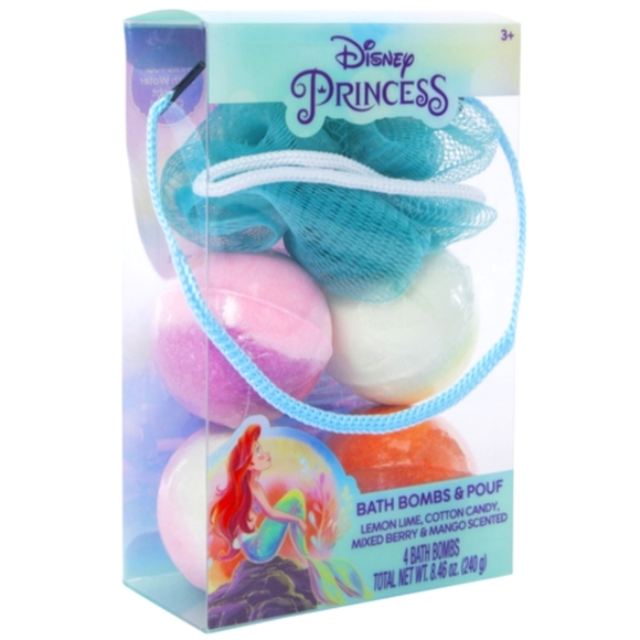 Disney | Bath, Skin & Hair | Nwt Disney Princess Bath Bombs Bath Pouf ...